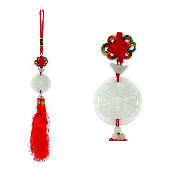 Chinese Jade Bagua Good Luck Charm